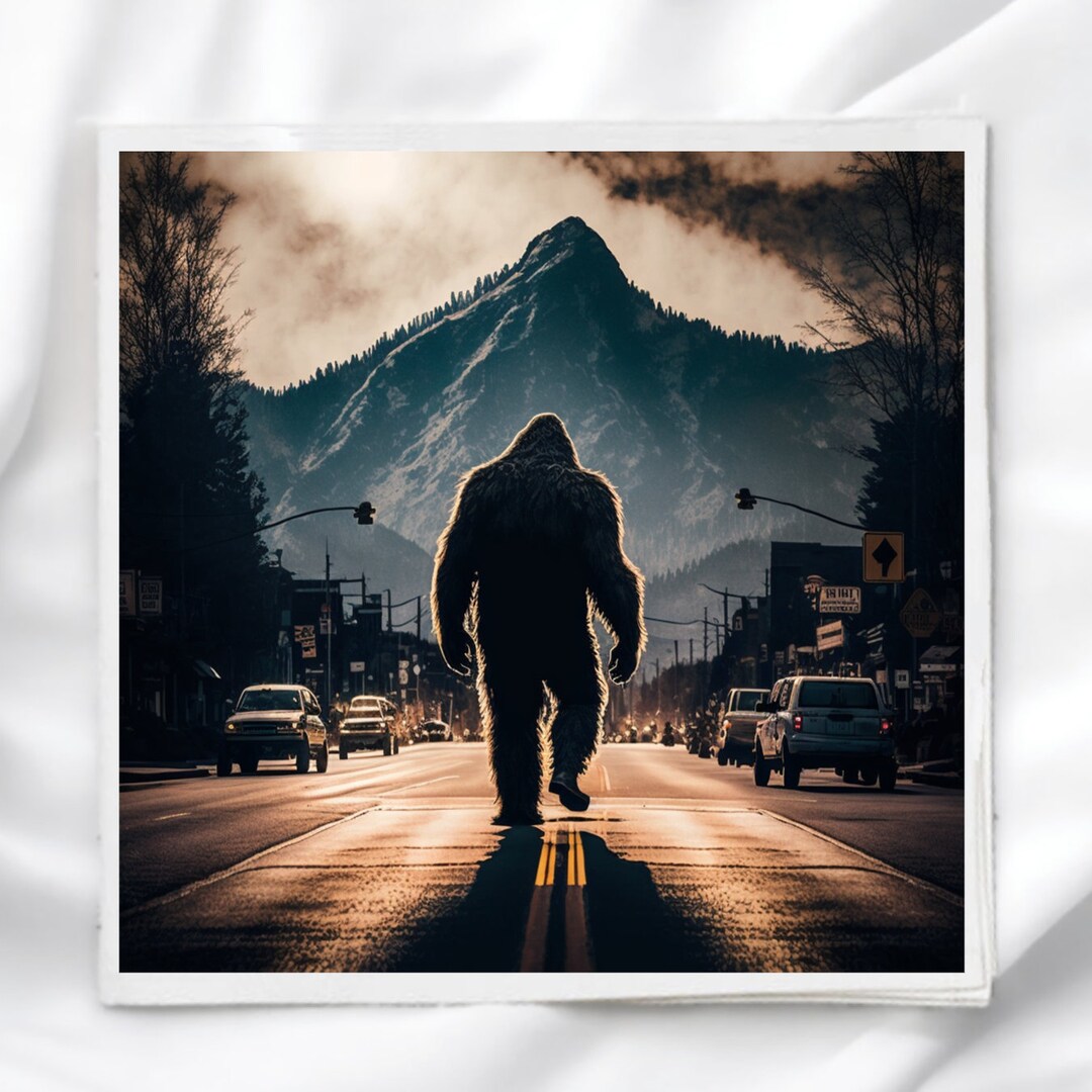 Stoff Panel, Bigfoot Traveling Scene Quilt Block, Stoff Quadrat, Quilt ...