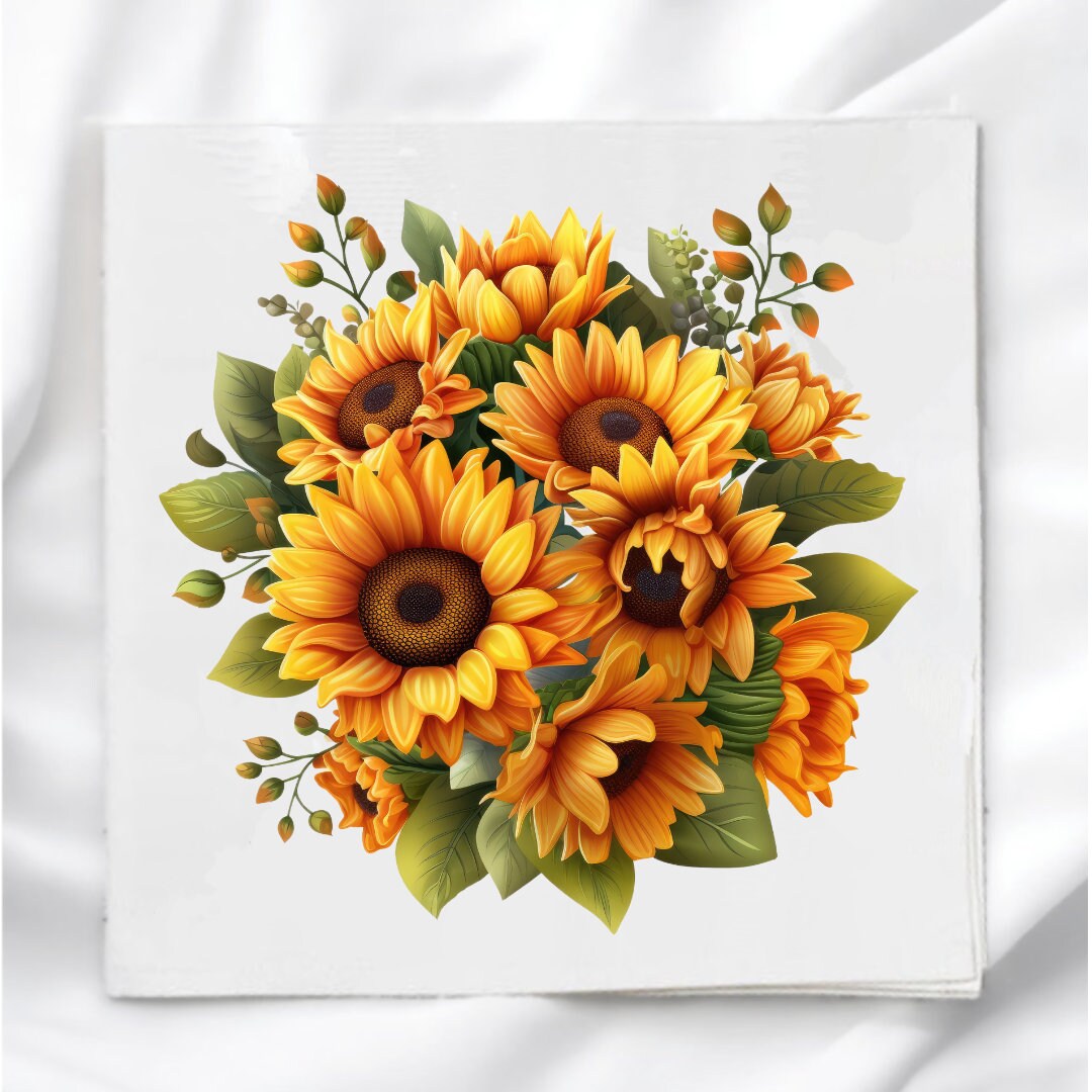 Fabric Panel, Sunflower Bundle Quilt Block, Project Panel, Fabric ...