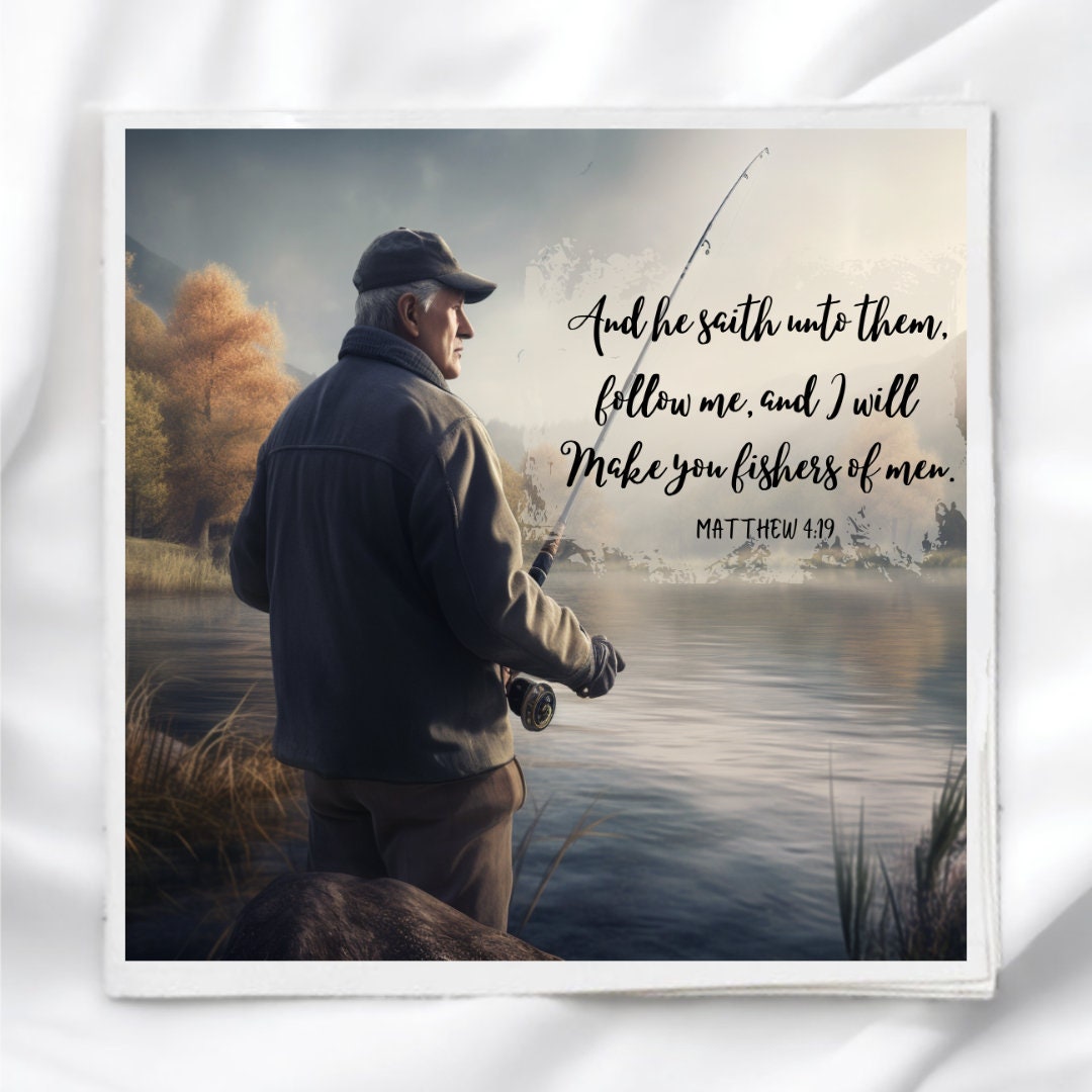 Fabric Panel, Scripture Matthew 4:19 Quilt Block for Sewing Projects ...