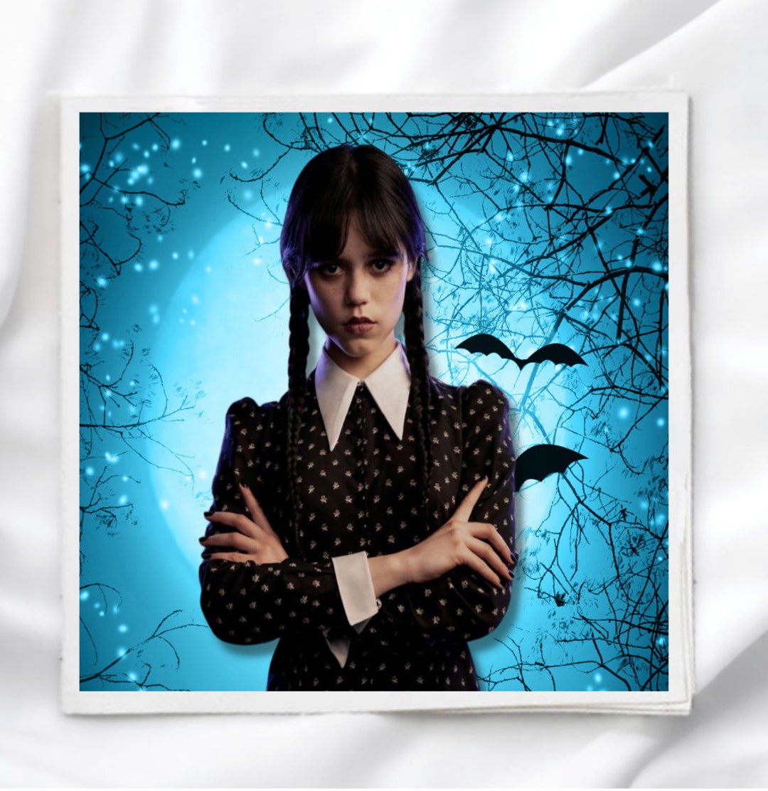 Fabric Panel, Wednesday Addams Quilt Block, Quiltmaking, Fabric Square ...