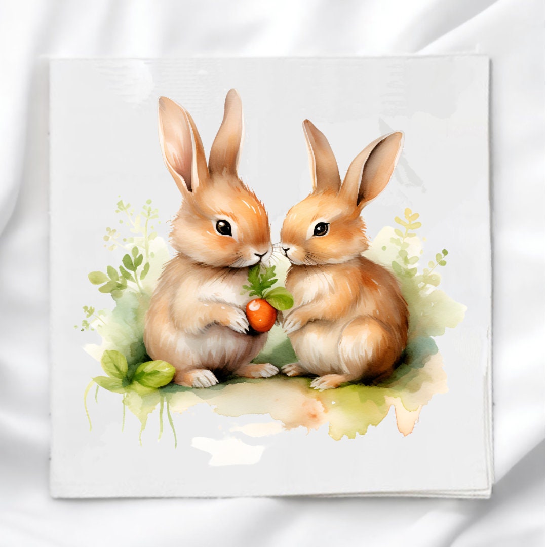 Fabric Panel, Rabbit Quilt Block, Project Panel, Sewing Quilting Fabric ...