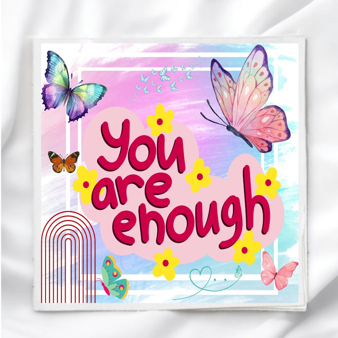 Fabric Panel, Positive Affirmations Quilt Block, Quilt Square, Fabric ...