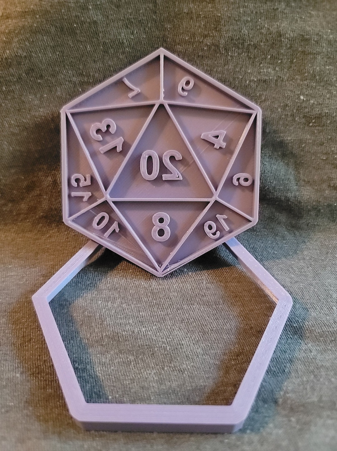 D20 Cookie Cutter and Stamp Set - Etsy