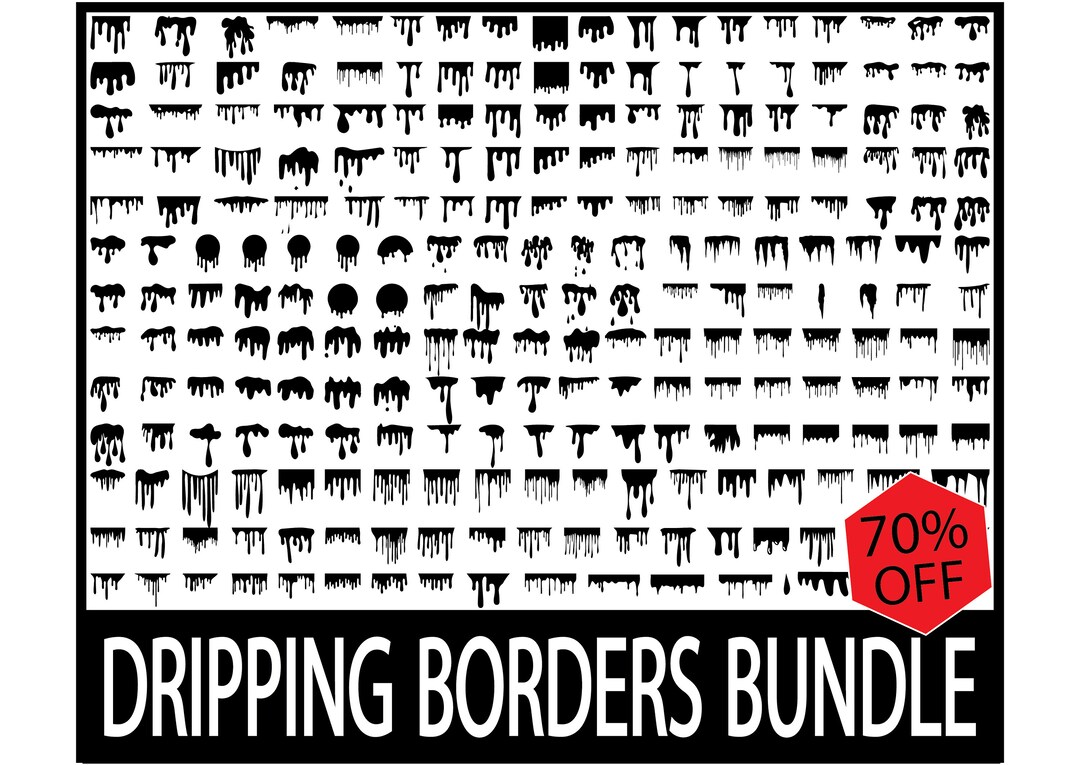 Dripping Borders SVG, Dripping Borders Clipart, Dripping SVG, Honey ...