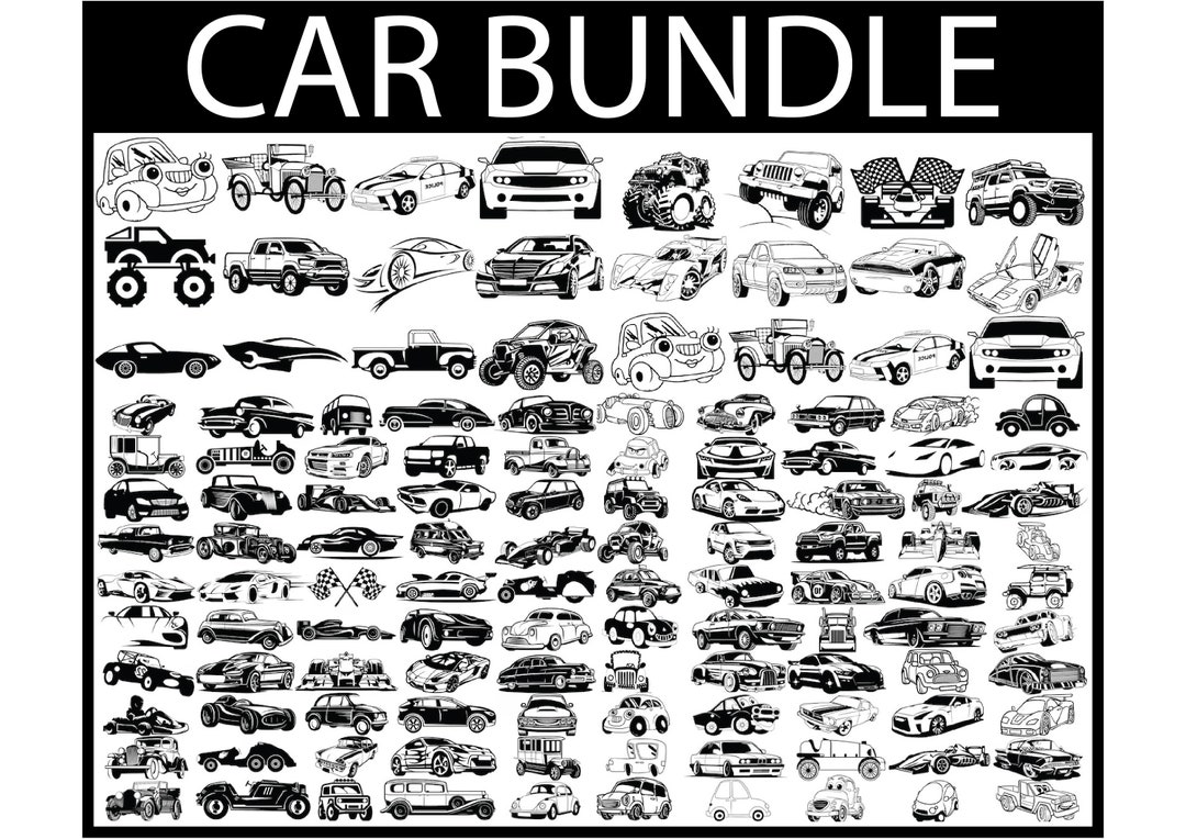 Car Svg Bundle Retro Car Silhouette Svg Sports Car Svg Classic Car