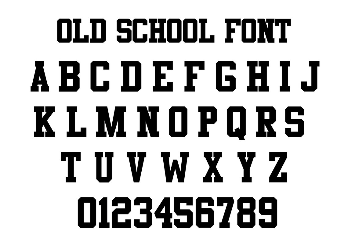 Old School Font Svg Sport Font Svg Jersey Font Svg College - Etsy México
