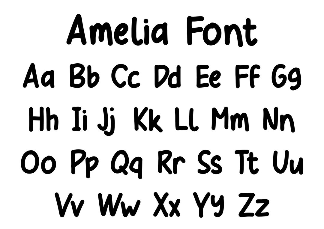 Amelia Calligraphy Font Cursive Font / SVG DXF OTF ttf / - Etsy México