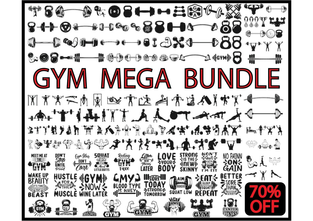 GYM SVG Bundle, Cardio SVG File, Gym Motivation Svg, Fitness Svg ...