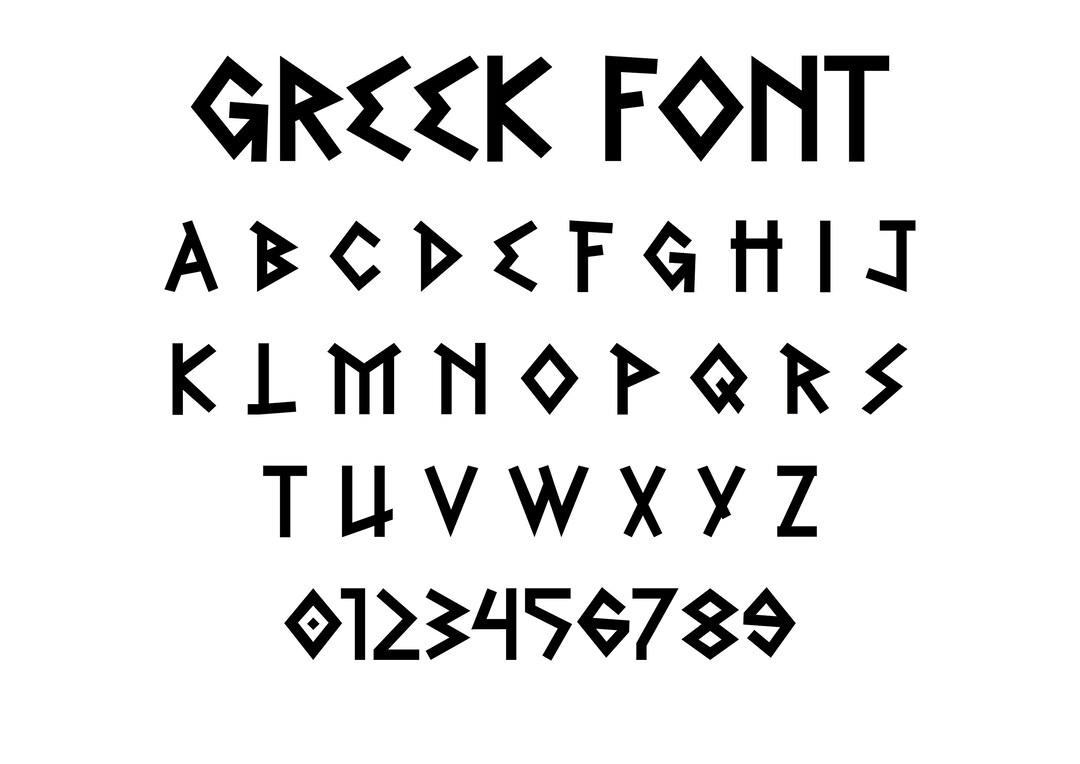 Greek Font TTF Alphabet Letters & Numbers Cricut Font - Etsy Portugal