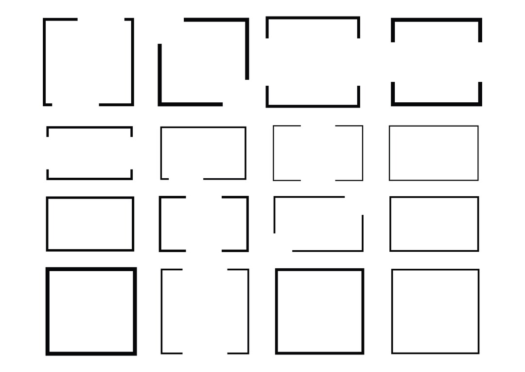 Open Rectangle SVG, Instant Download, Split Square SVG, Split RECTANGLE ...