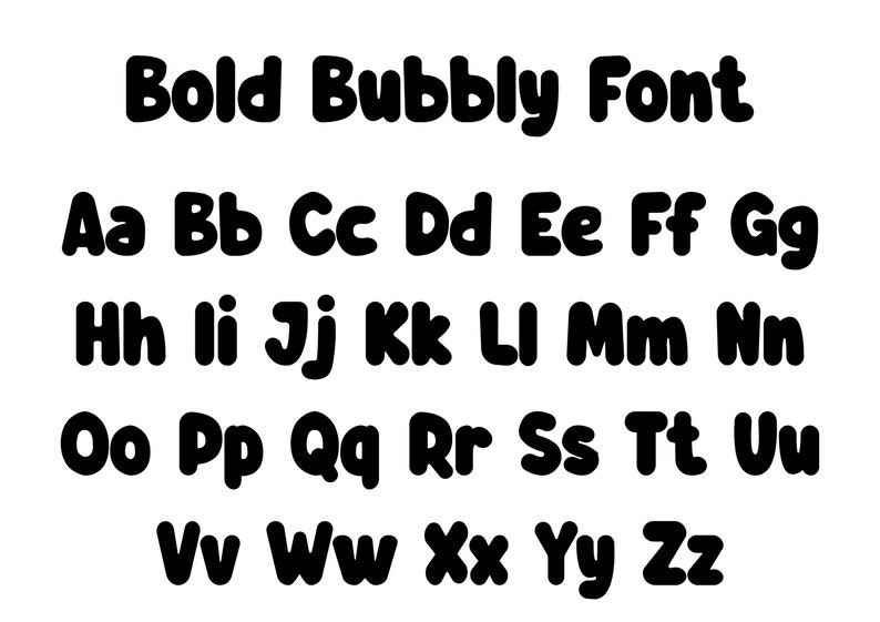 Bold Bubbly Font Bubbly Font Retro Font Cricut Fonts Etsy