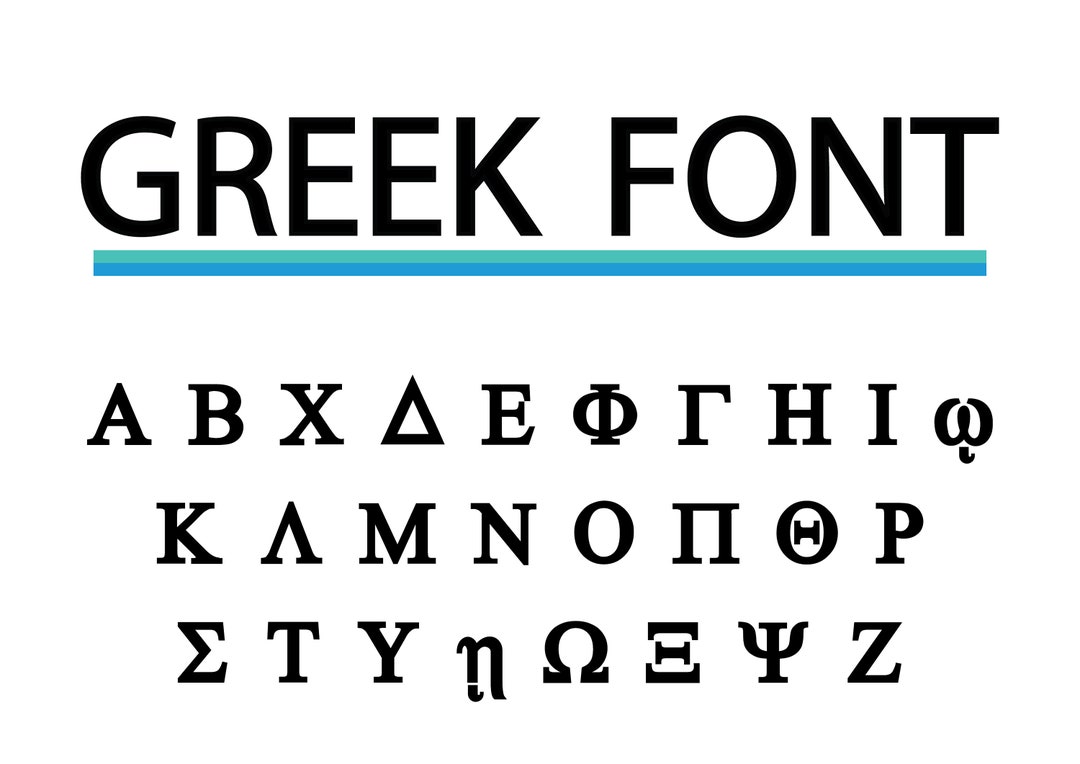 Greek Font SVG Cricut, Greek Alphabet SVG, Greek Ancient Letters Svg ...