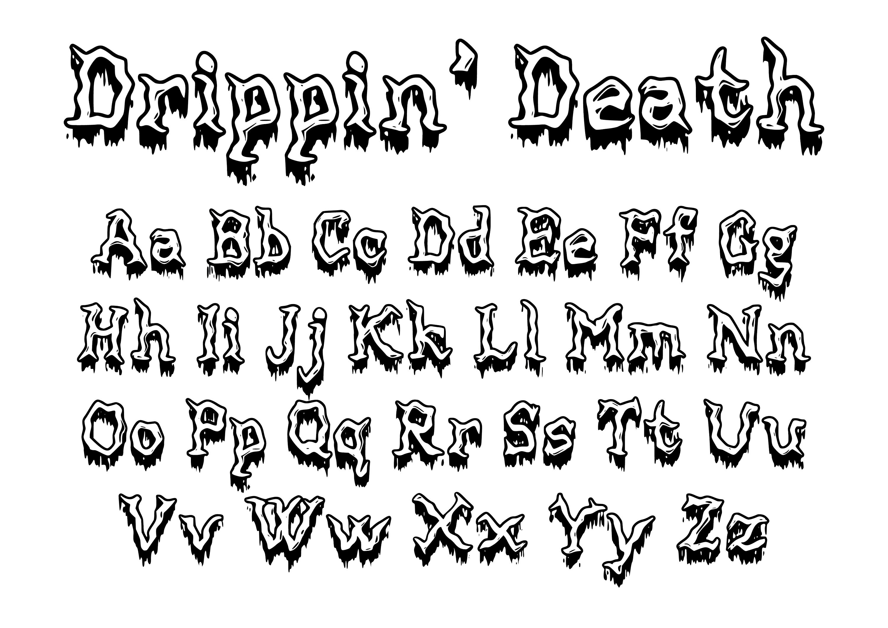Drippin' Death Horror Alphabet SVG Horror SVG Alphabet - Etsy UK