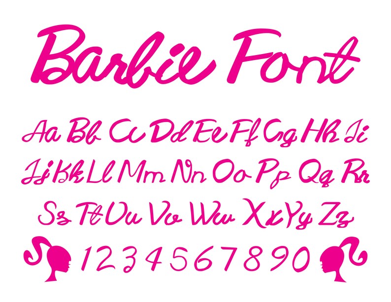 BARBIE FONT SVG, Vamos Barbie Let's Go Party Svg, Png Eps Doll svg ...