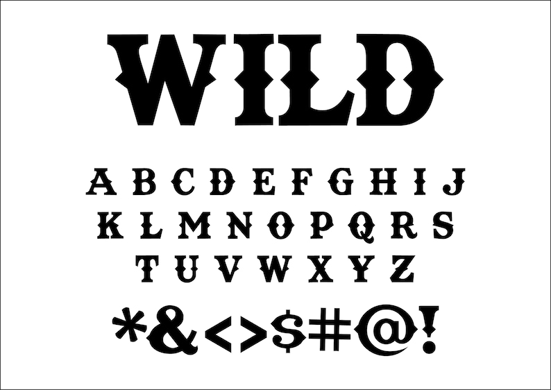 Wild West Font Wild West Font Old West Font Western Font Styles Cowboy ...