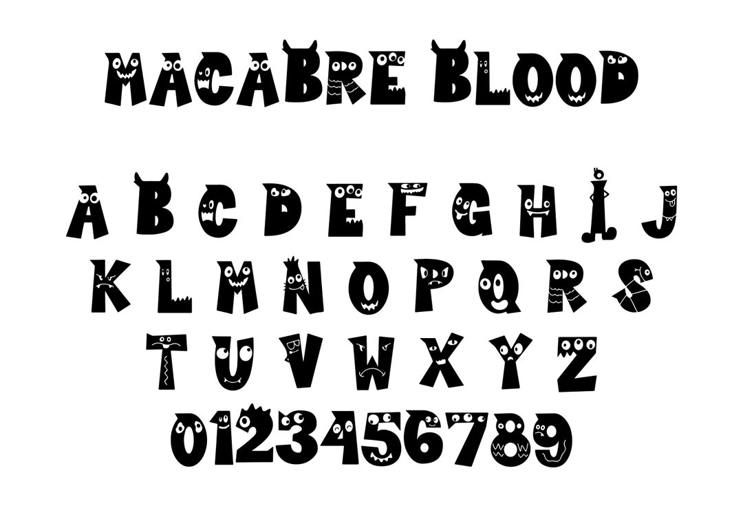 Macabre Blood Horror Alphabet SVG, Horror SVG Alphabet, Horror Font SVG ...