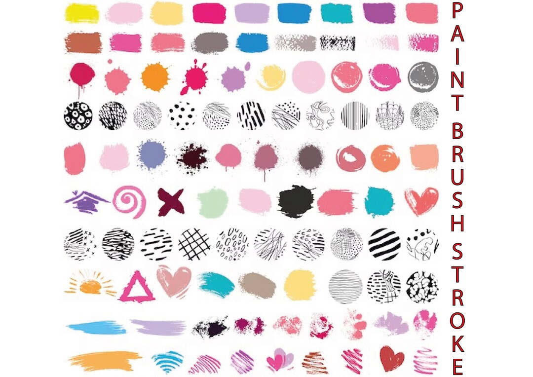 Paint Brush Stroke SVG Bundle, Paint Brush Stroke Svg, Paint Brush Svg ...