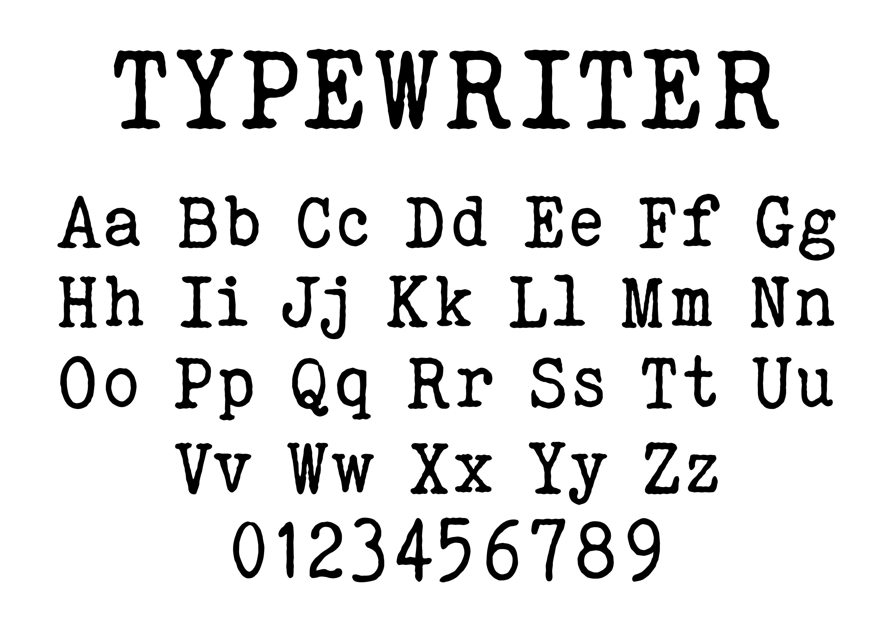 TYPEWRITER FONT SVG, Vintage Typewriter Font Svg, Typewriter Alphabet ...