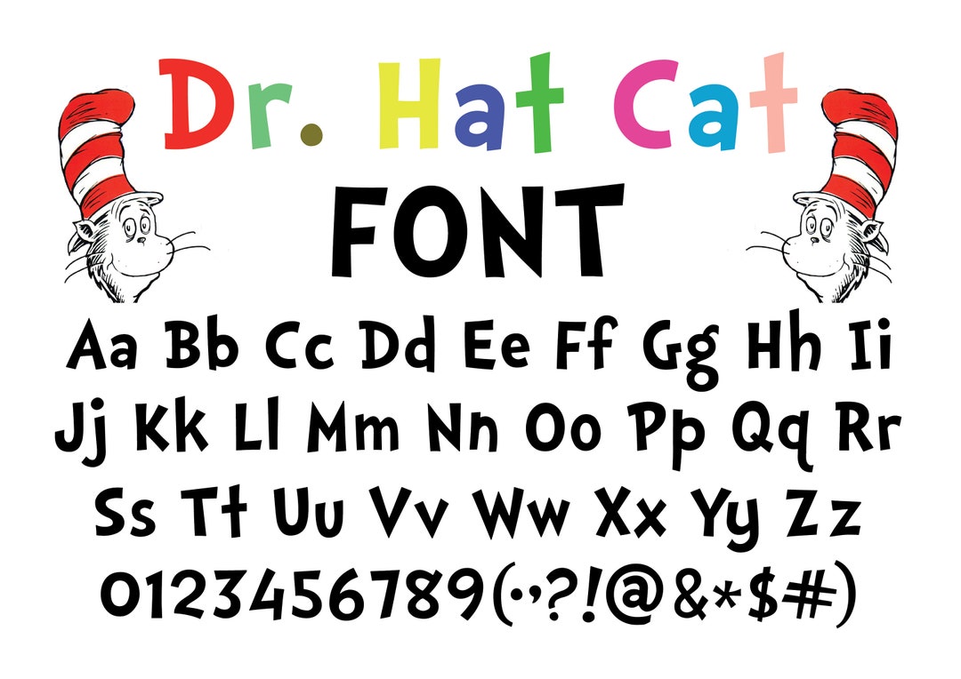 Dr. Seuss FONT SVG Seuss Quotes Dr. Seuss Day Dr. Seuss - Etsy Australia