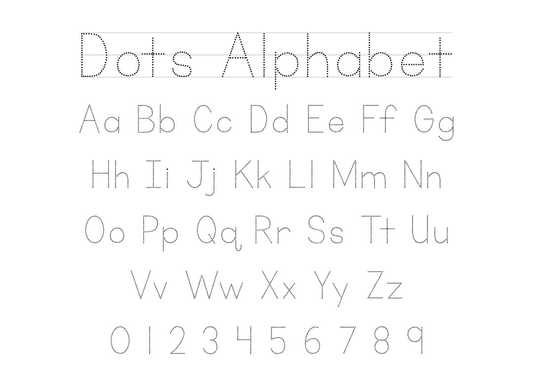 Dots Alphabet SVG, PRESCHOOL FONT, Teacher Font, Student Fonts ...