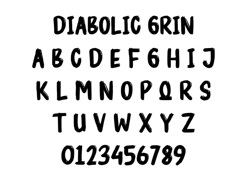 Diabolic Grin Horror Alphabet SVG Horror SVG Alphabet - Etsy