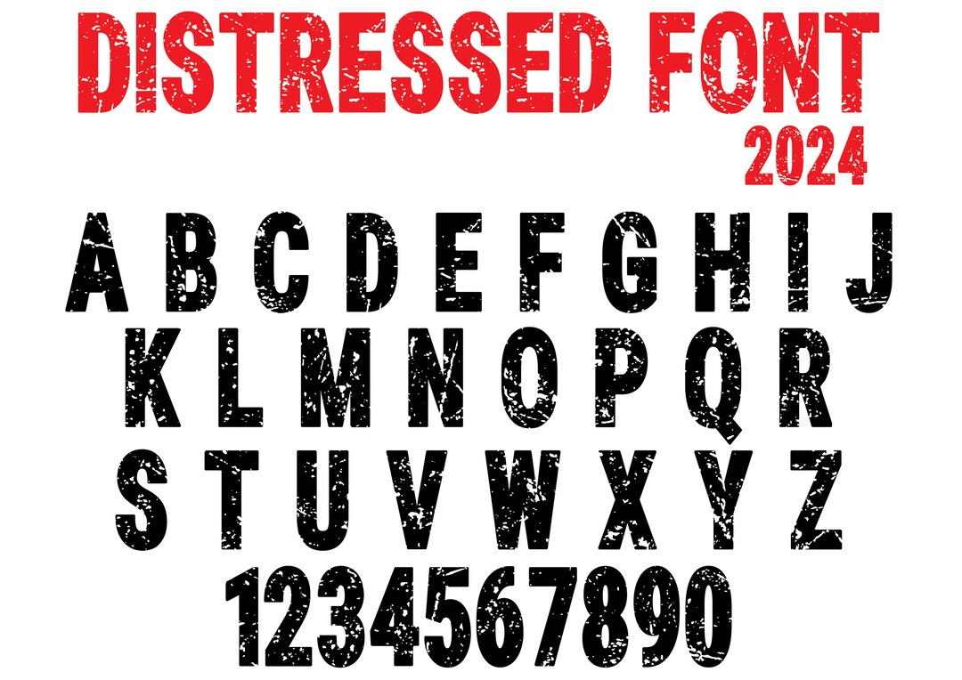 Distressed Font SVG, Monogram SVG, Monogram Font SVG, Distressed ...