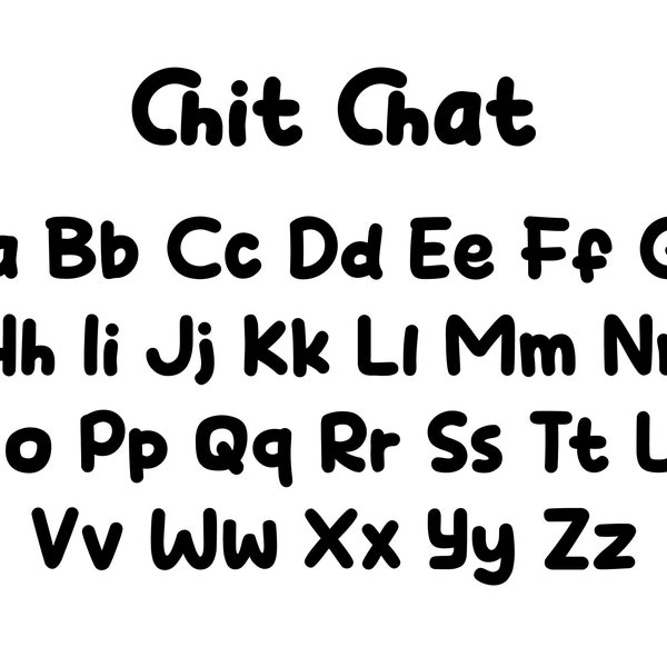 Chit Chat Font - Etsy