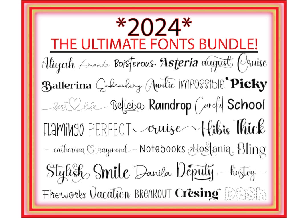 The Ultimate 200 Procreate Fonts, INSTANT DOWNLOAD, Cursive Fonts ...