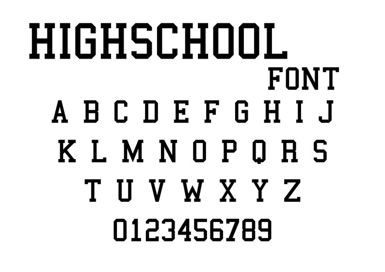 Highschool Font Svg College Font Svg Sports Font Alphabet - Etsy