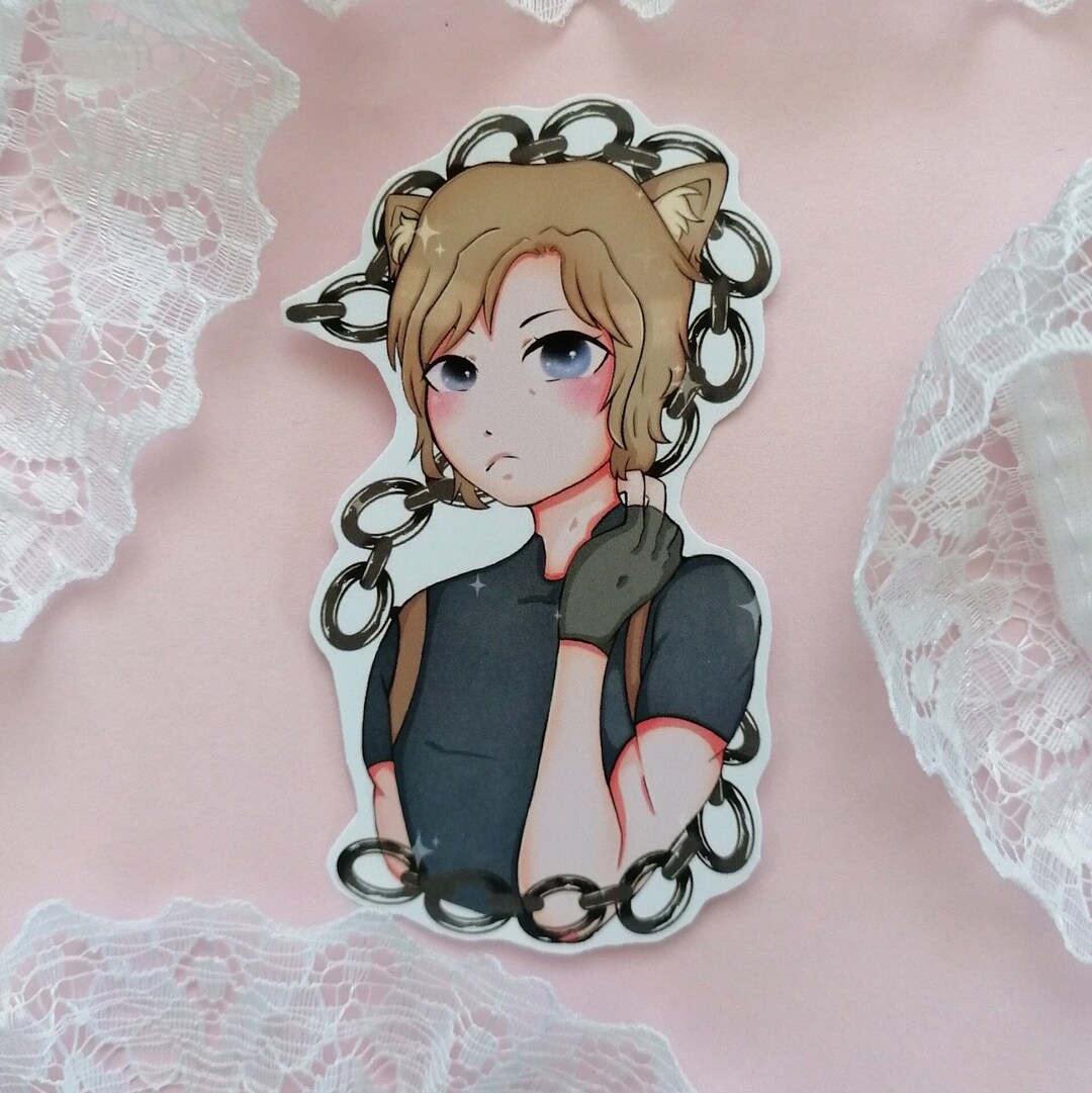 Resident Evil Leon S Kennedy Kawaii Cat Sticker - Etsy