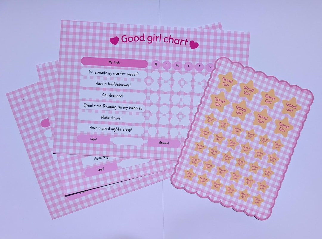 Good Girl Star Sticker Reward Chart!! Praise Validation Reward Booktok ...