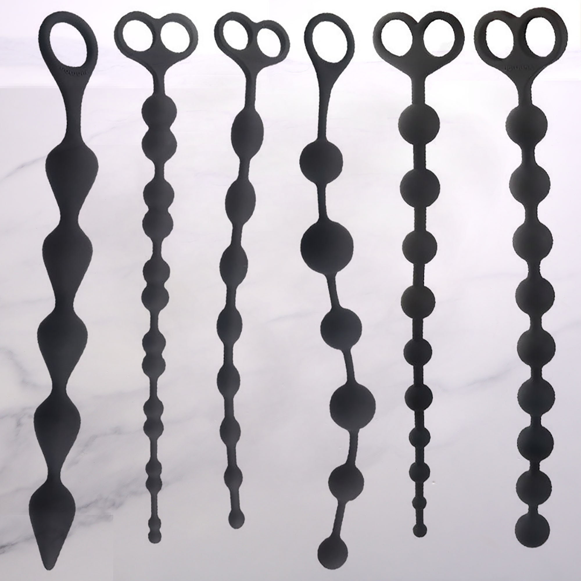 Silicone Anal Plugs Beads Long Anal Beads Set Beginners Anal Training