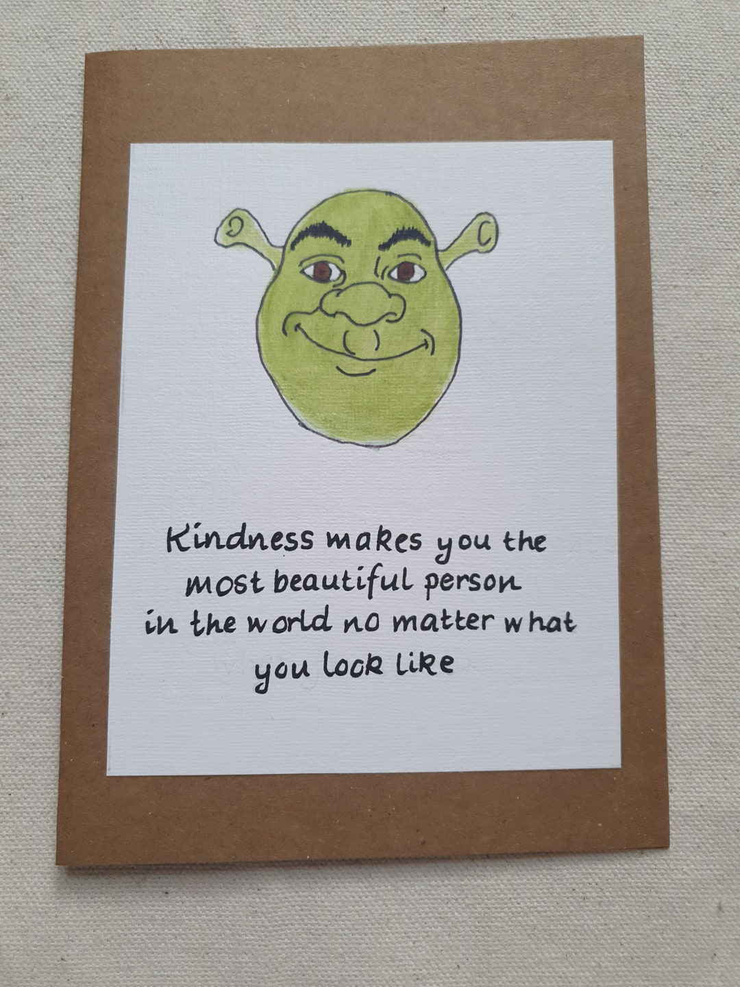 Hand Drawn Real Beauty Shrek Card - Etsy UK
