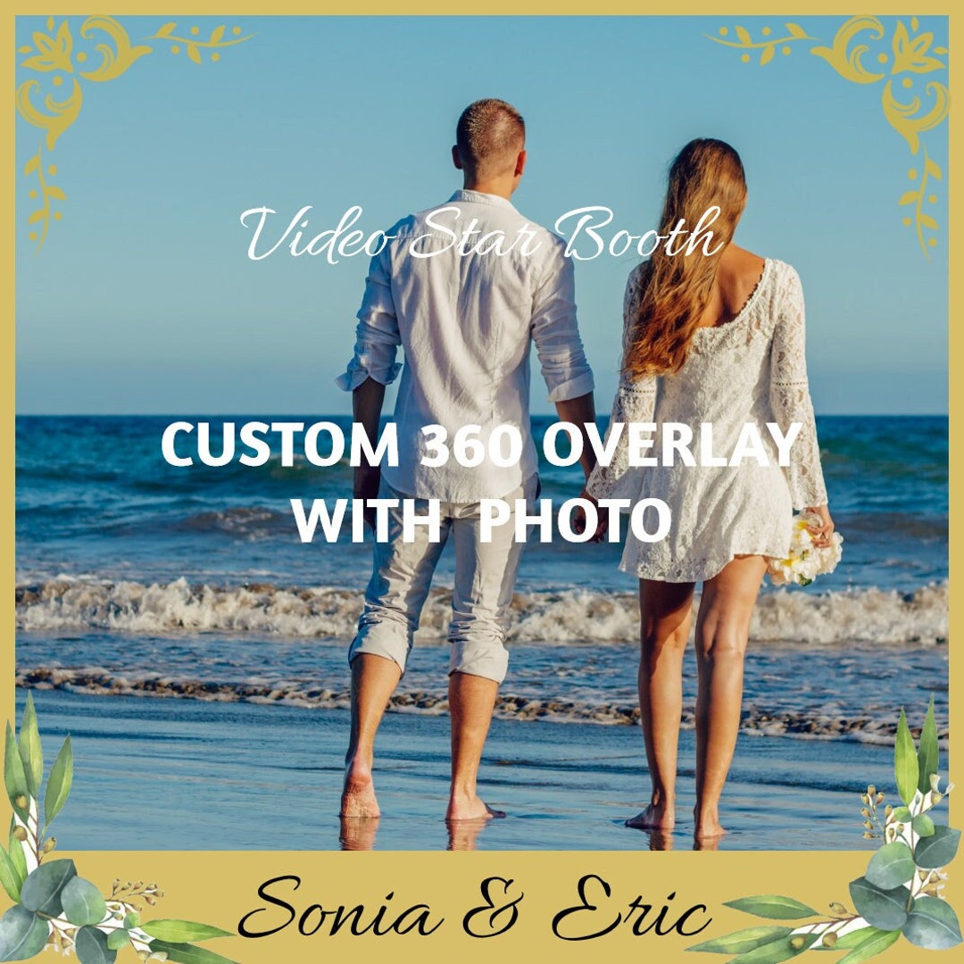 360 Booth Photo Template, Gold 360 Booth Overlay Filter, 360 Overlay ...