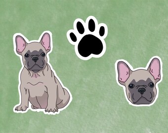 French Bulldog Stickers Frenchie Dog Vinyl Matte Finish - Etsy