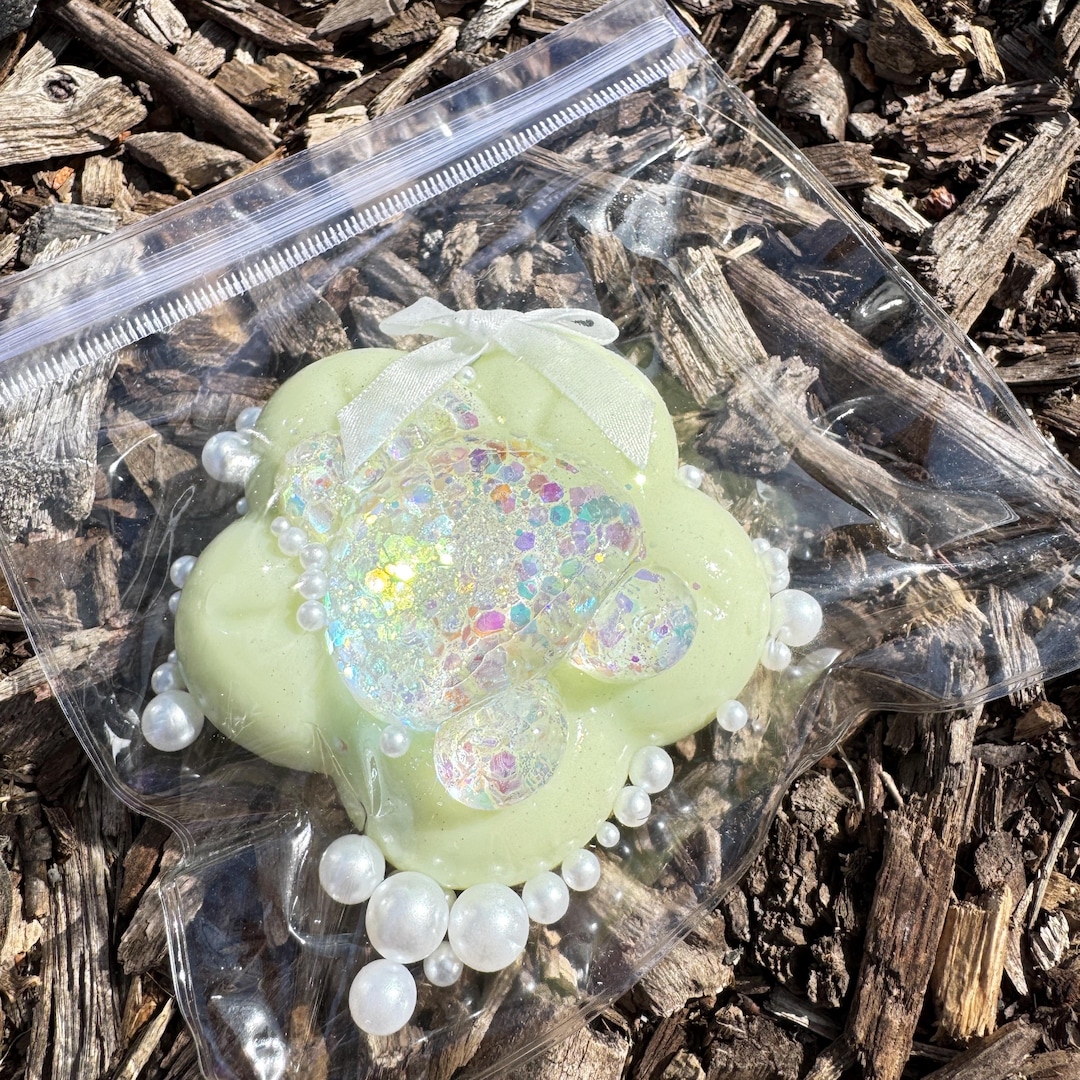 Custom Sparkling Bunny Flower Taba Squishy ,soft Stress Relief Toy ...