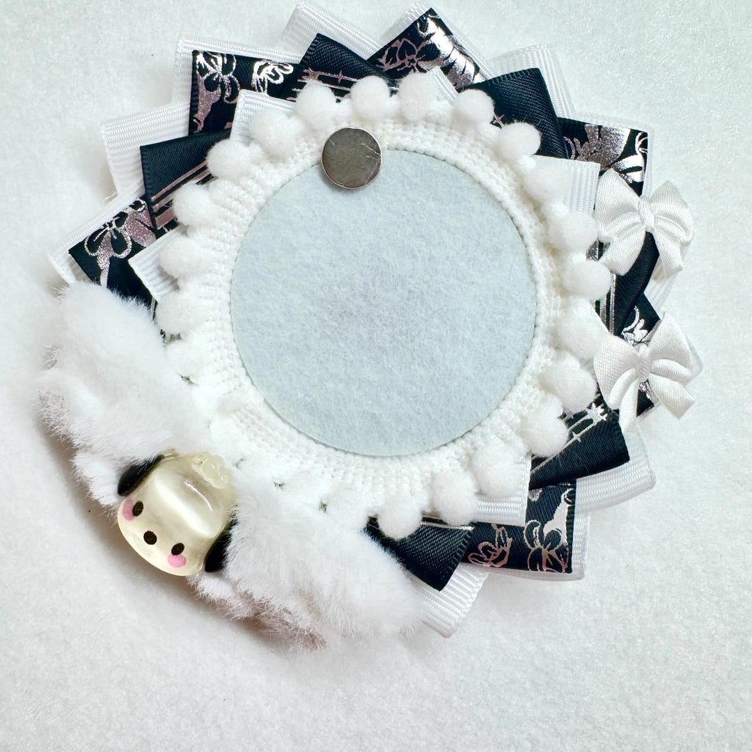 Black Ang White Small Ita Bag Badge Rosettes, Itabag Backpack Pin ...