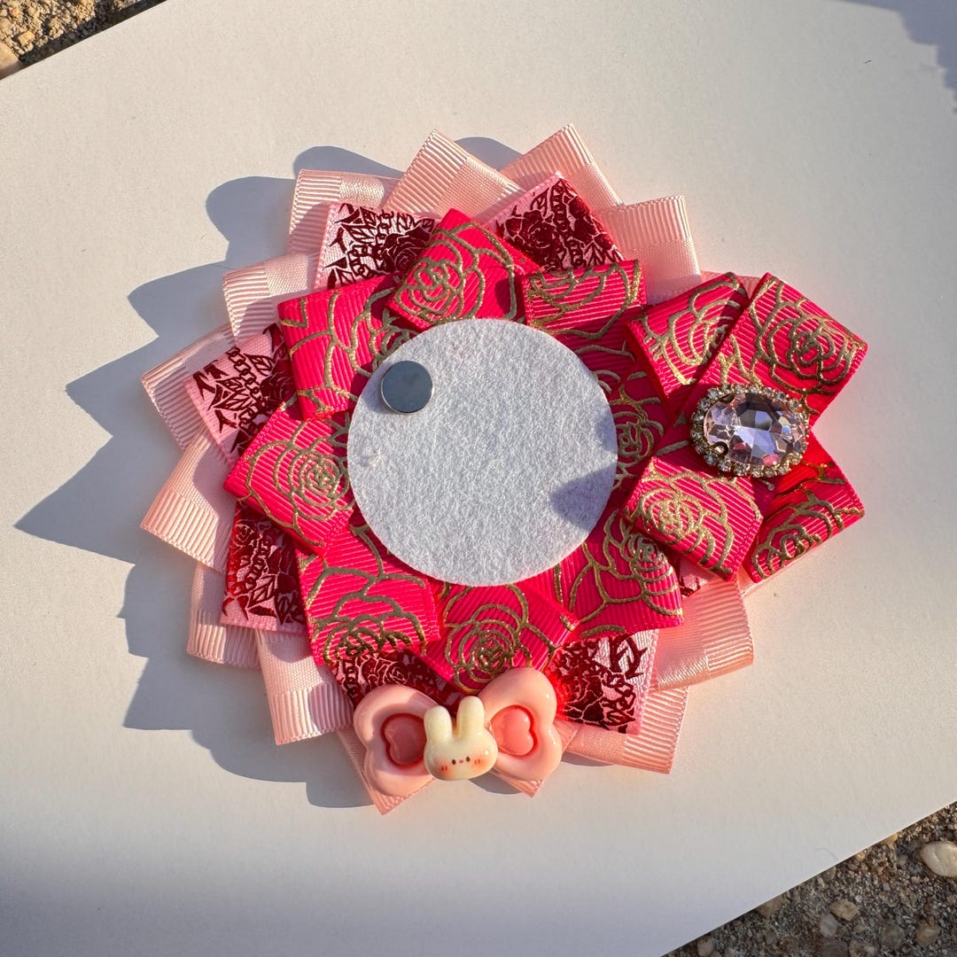 Rose Pink Ita Bag Badge Rosettes, Itabag Backpack Pin Decorations ...