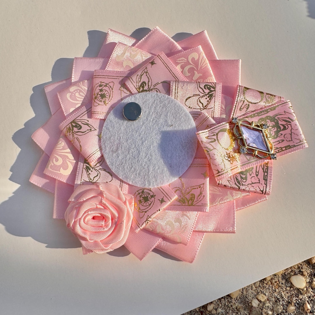 Pastel Pink Ita Bag Badge Rosettes, Itabag Backpack Pin Decorations ...