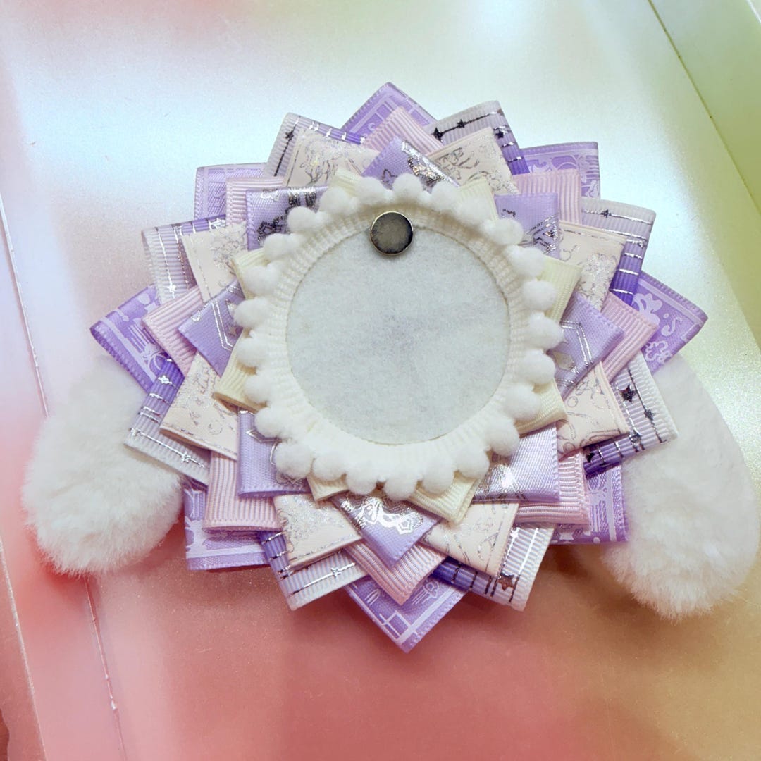 Purple Bunny Ita Bag Badge Rosettes, Itabag Backpack Pin Decorations ...