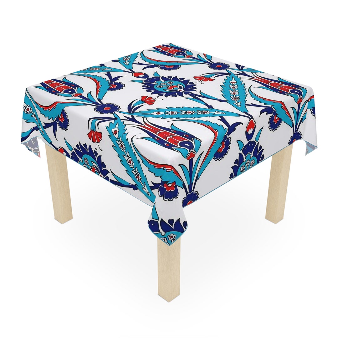 Handmade Gift Turkish Tile Pattern Tablecloth - Etsy