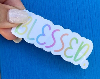 Thankful Grateful and Blessed Vinyl Decal Sticker Car Truck Window ...