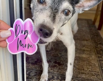 Dog Mama Sticker Paw Print Sticker Vinyl Decal Water Bottle Sticker ...