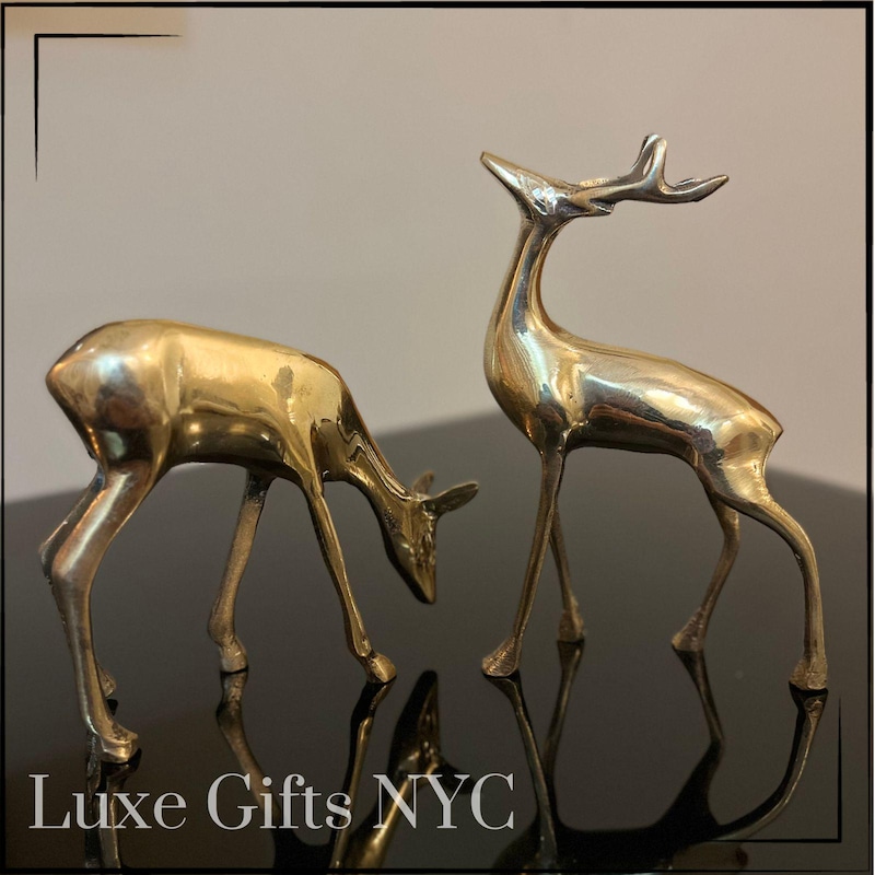 Doe Figurine Gold - Etsy