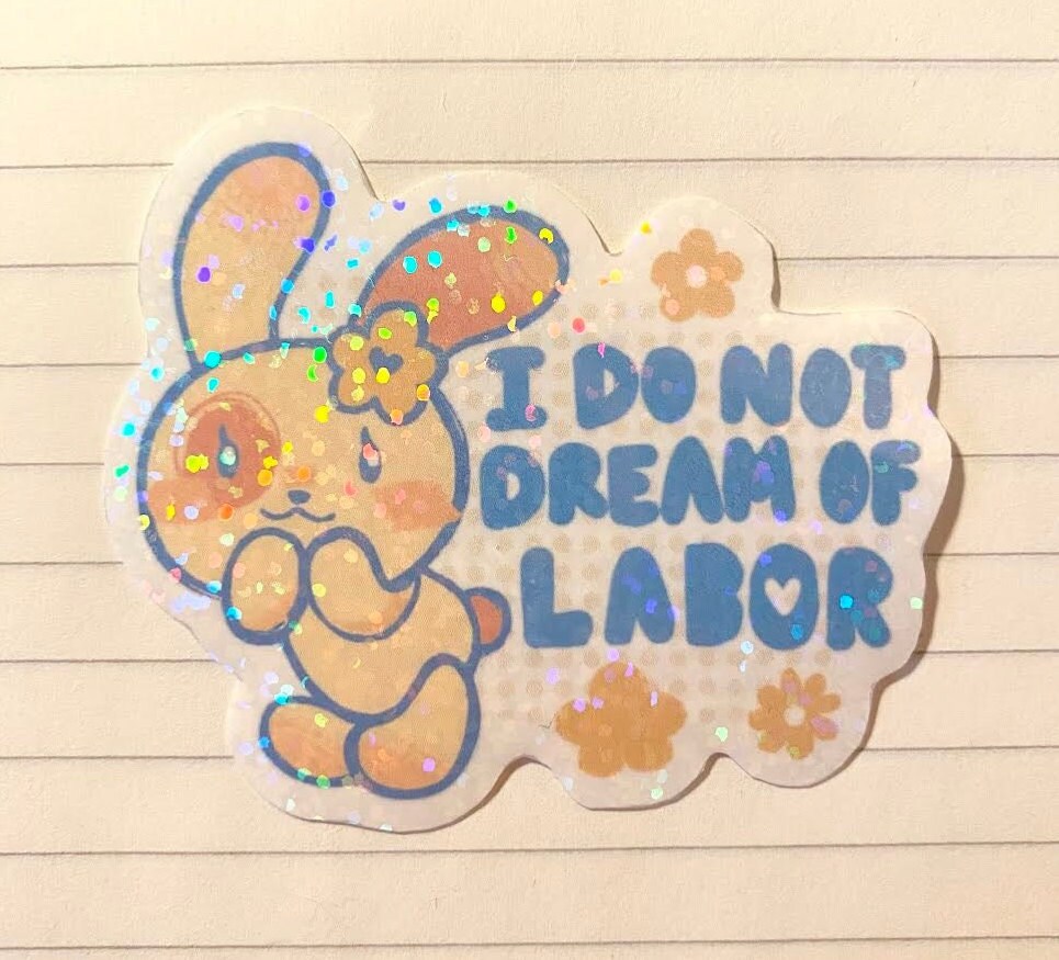 Halographic Cute Bunny Stickers Kawaii Sticker Cute Sticker Bunny ...