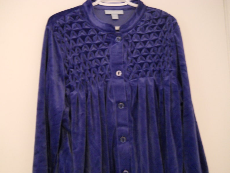 Smocked Velour 25'' Bed Jacket by Only Necessities - Etsy
