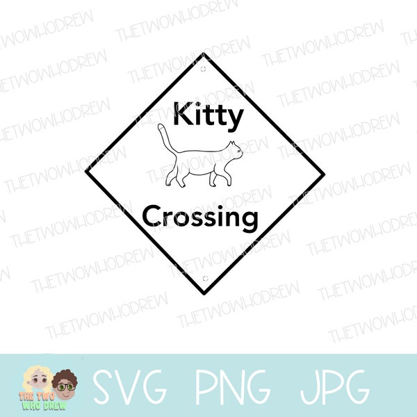 Cat Crossing Signs - Etsy