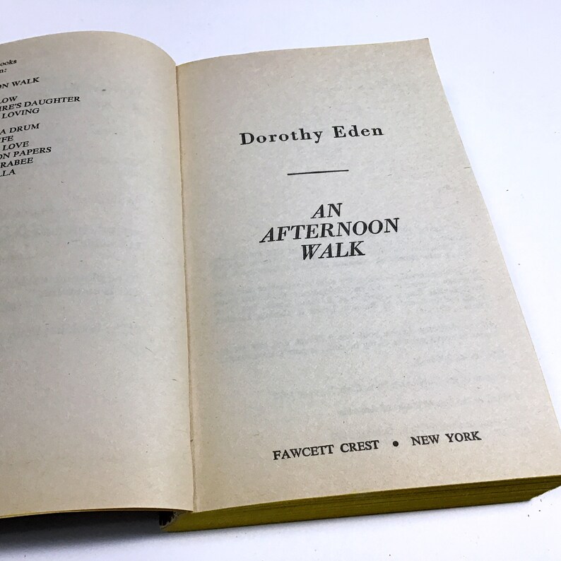 An Afternoon Walk Dorothy Eden Vintage 1972 Gothic Romance Paperback ...