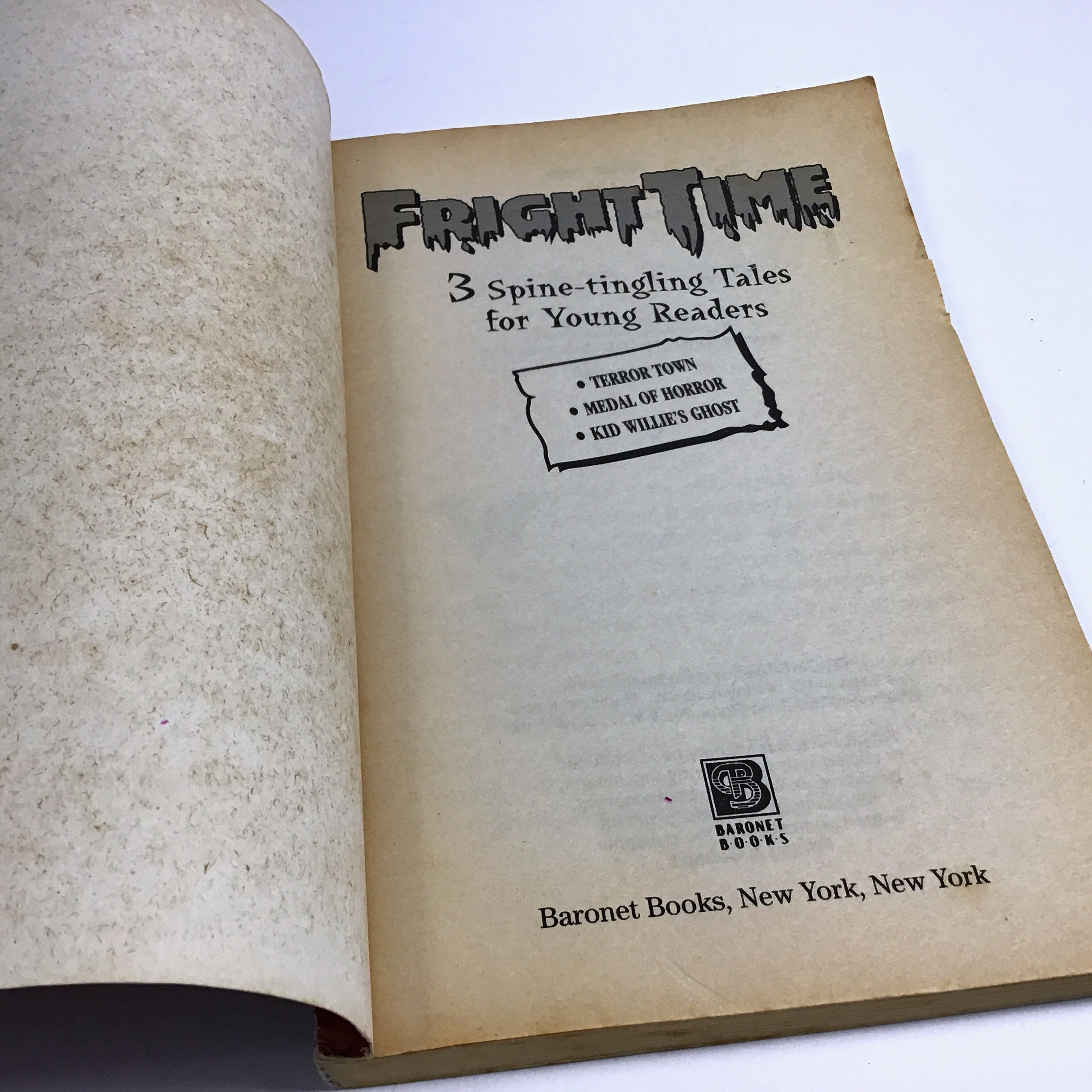 Fright Time 3 Vintage 1995 Paperback Childrens Horror Book Terror Town ...