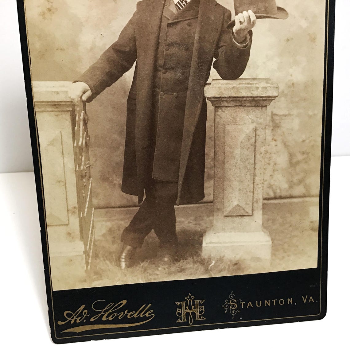 Victorian Man With A Bowler Hat - Vintage Original Cabinet Card Photo ...